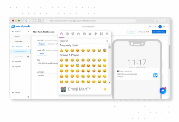 Emojis in Your Push Notifications - SmartPush